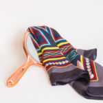 Luxury Toghu-Inspired Silk Scarf- Cameroon Heritage Accessory